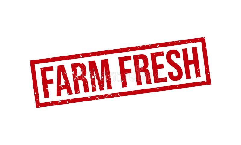 Farm Fresh Stamp Seal Vector Illustration Stock Vector - Illustration ...