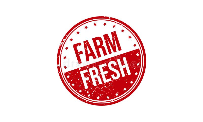 Farm Fresh Stamp Seal Vector Illustration Stock Vector - Illustration ...