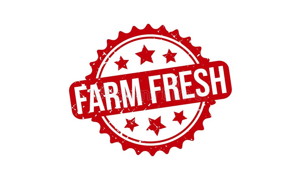 Farm Fresh Stamp Seal Vector Illustration Stock Vector - Illustration ...