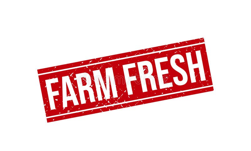 Farm Fresh Stamp Seal Vector Illustration Stock Vector - Illustration ...