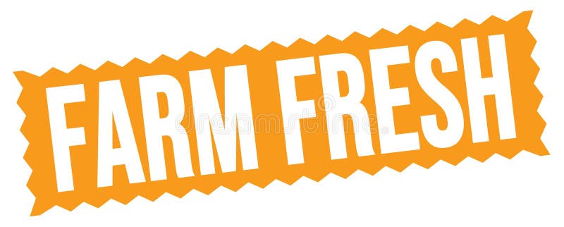 FARM FRESH Text Written on Orange Stamp Sign Stock Illustration ...