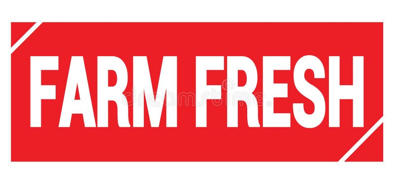 FARM FRESH Text Written on Red Stamp Sign Stock Illustration ...