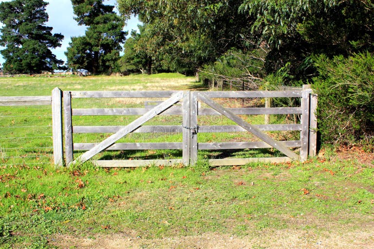 Farm gates stock image. Image of paddock, meadow, gate - 24813191