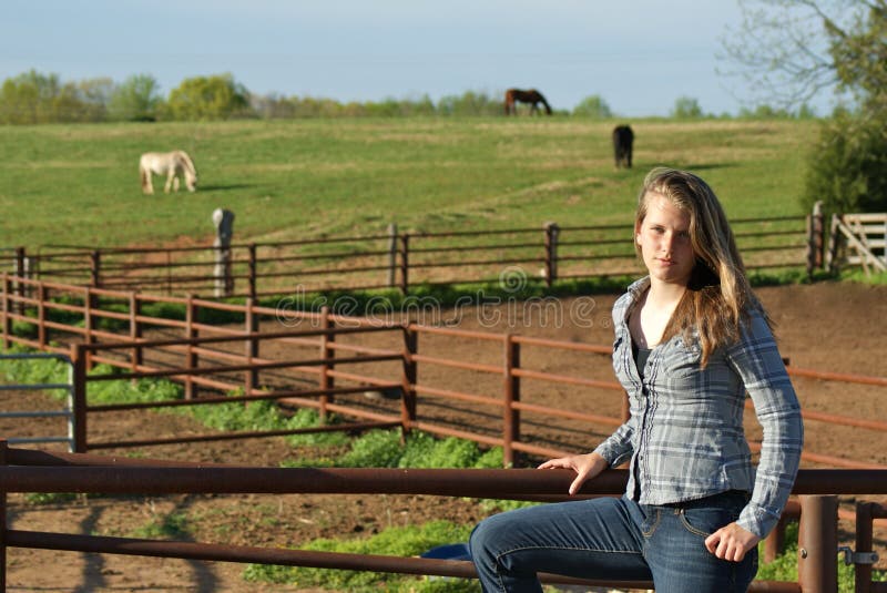 Farm girl stock photo. Image of farm, individual, country - 20482302