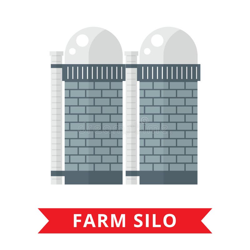 Farm grain silo stock vector. Illustration of rice, design - 70064077