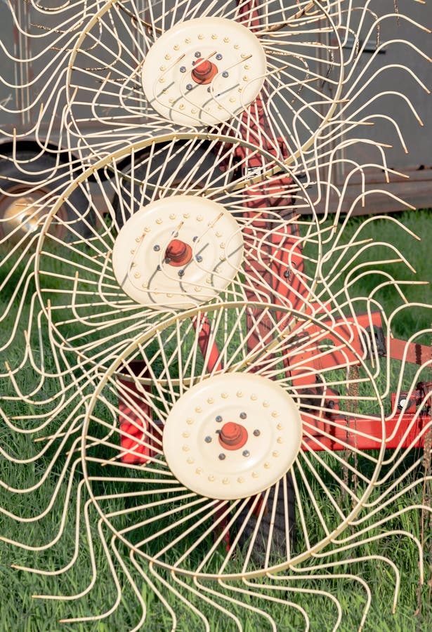 Farm grass wire rake hoop stock image. Image of harvesting - 192807283
