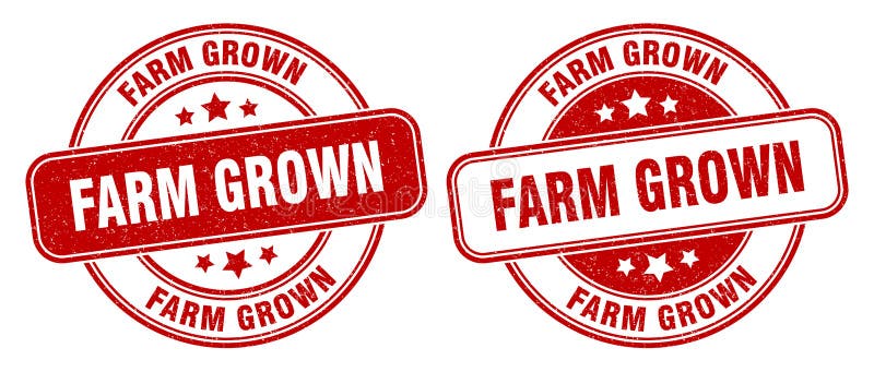 Farm Grown Stamp. Farm Grown Label. Round Grunge Sign Stock Vector ...