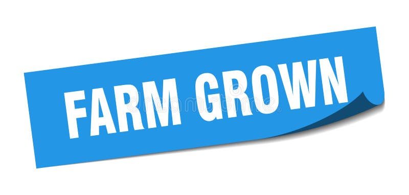 Farm Grown Sticker. Farm Grown Square Isolated Sign Stock Vector ...