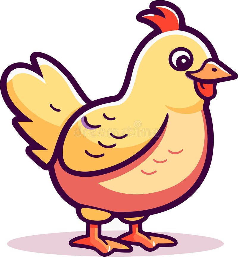 Farm Hen Chicken Vector. Simple Icon Logo Template Stock Vector ...