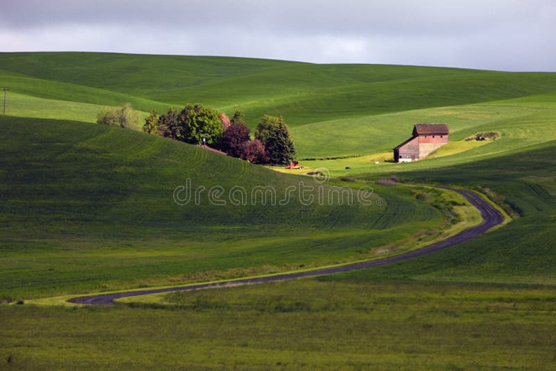 Farm on the Hill stock image. Image of farm, field, rolling - 14808047