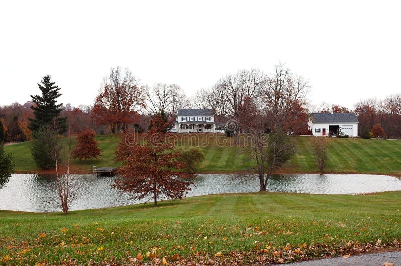 Old Stone Farm House stock photo. Image of garden, clouds - 5721942