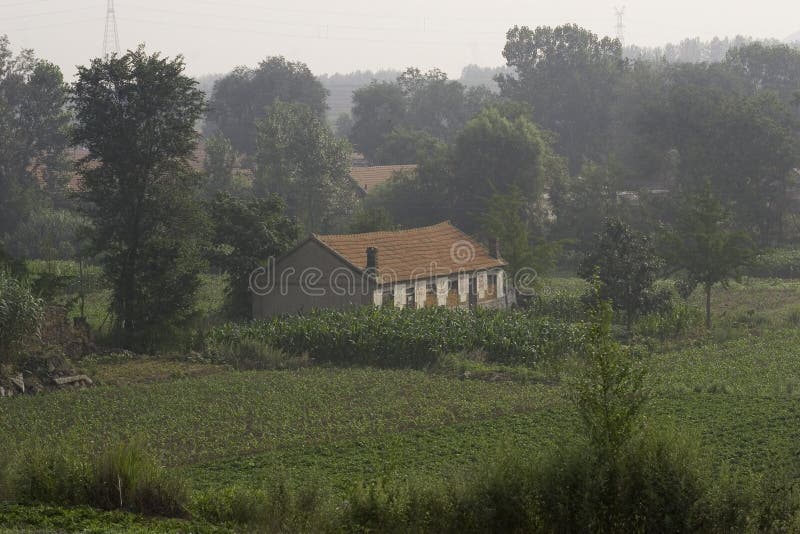 Farm house stock image. Image of house, shade, background - 56692395