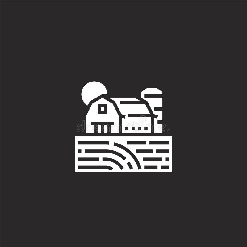 Farm Icon. Filled Farm Icon for Website Design and Mobile, App ...