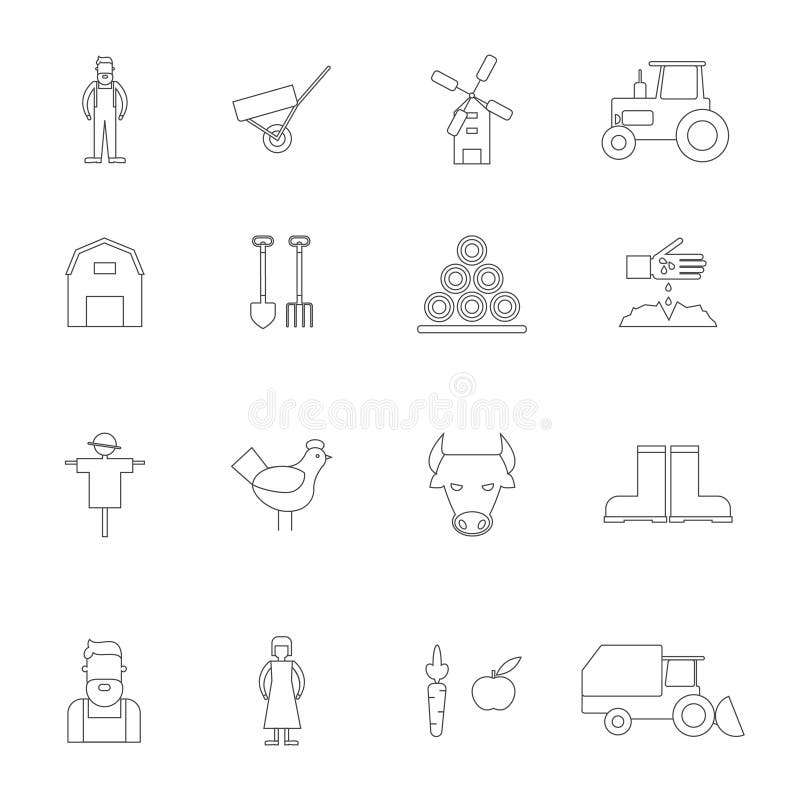 Farm Icon Outline Stock Illustrations – 95,302 Farm Icon Outline Stock ...