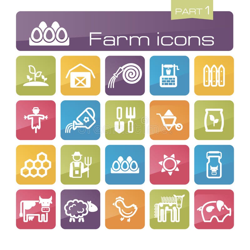 Farm icons part 1 stock vector. Illustration of animal - 42741109