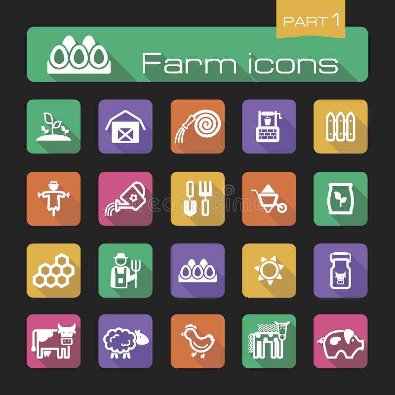 Farm icons part 1 stock vector. Illustration of fertilizer - 42741249