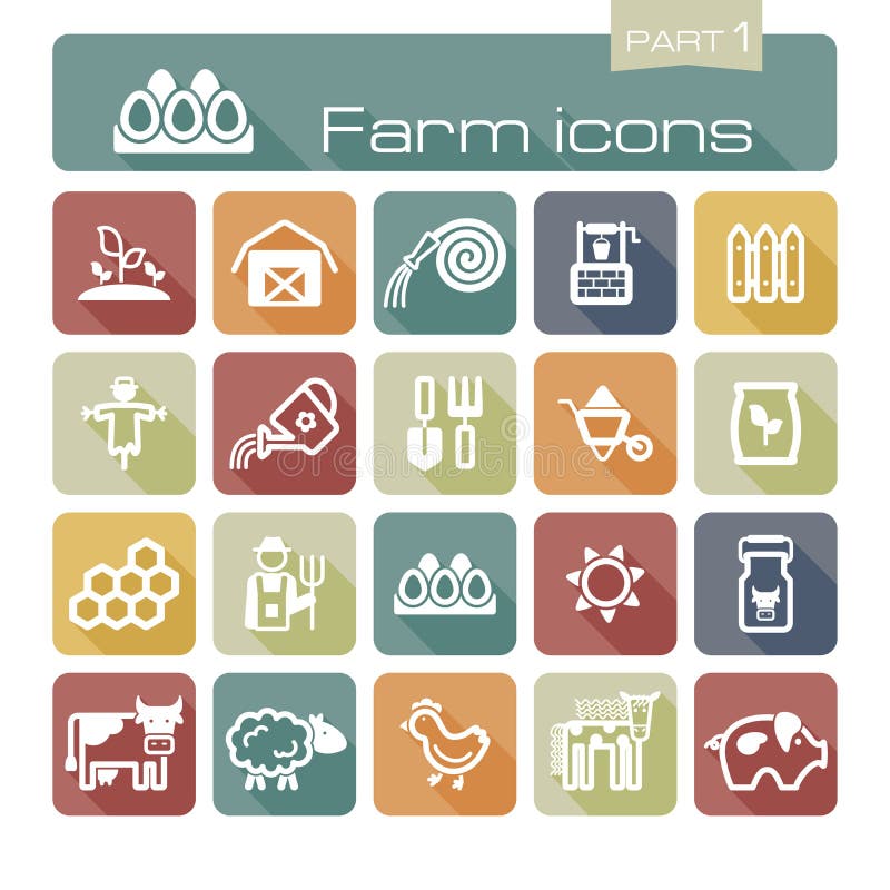 Farm icons part 1 stock vector. Illustration of sheep - 42741009