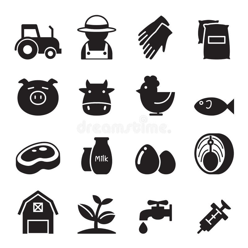 Farm icons set stock vector. Illustration of business - 72473368