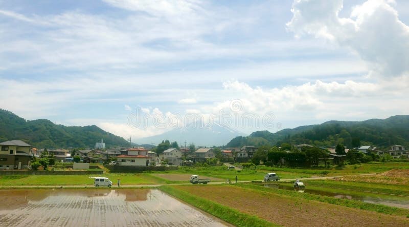 Farm in Japan countryside stock image. Image of home - 58437177