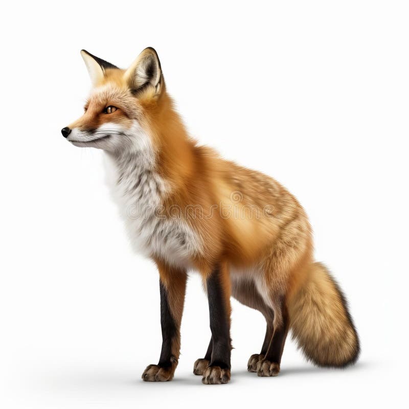 High-quality Full Back Angle View Image of Farm Fox Stock Illustration ...