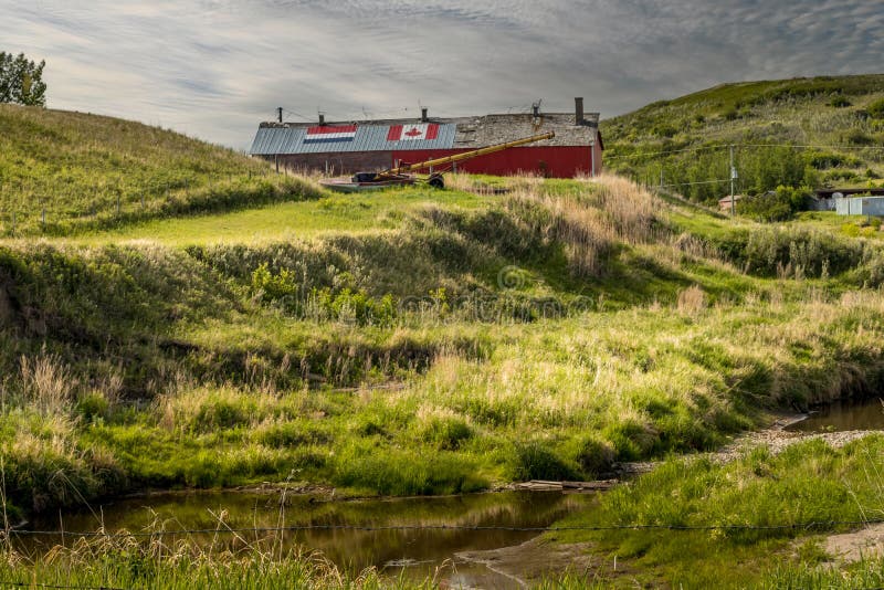 Farm Land in the Area Carbon Alberta Canada Stock Photo - Image of ...