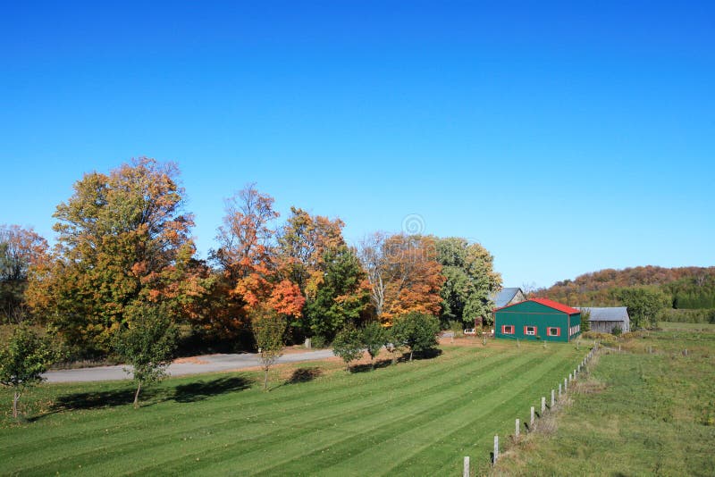 Autumn on the Farm stock photo. Image of barn, rural - 13785736
