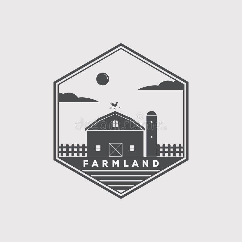 Farm Land Logo Vector Illustration Design Stock Vector - Illustration ...