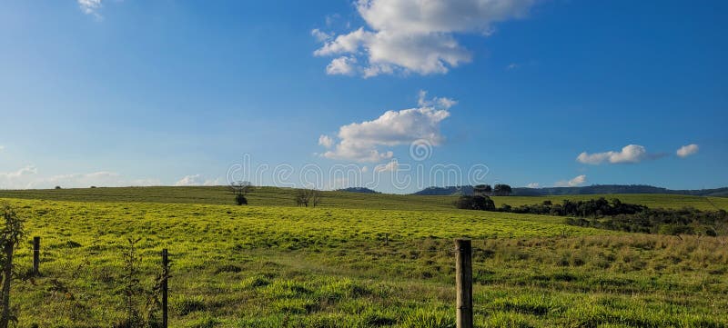 Farm Landscape View in the Countryside of Brazil Stock Photo - Image of ...