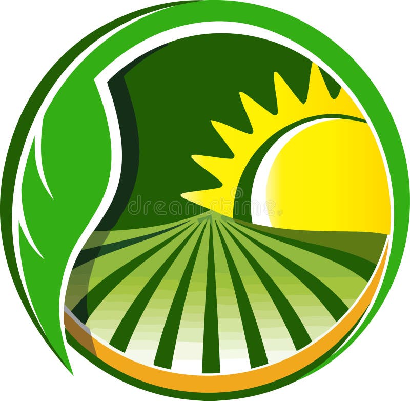 Farm with leaf stock vector. Illustration of created - 79867829