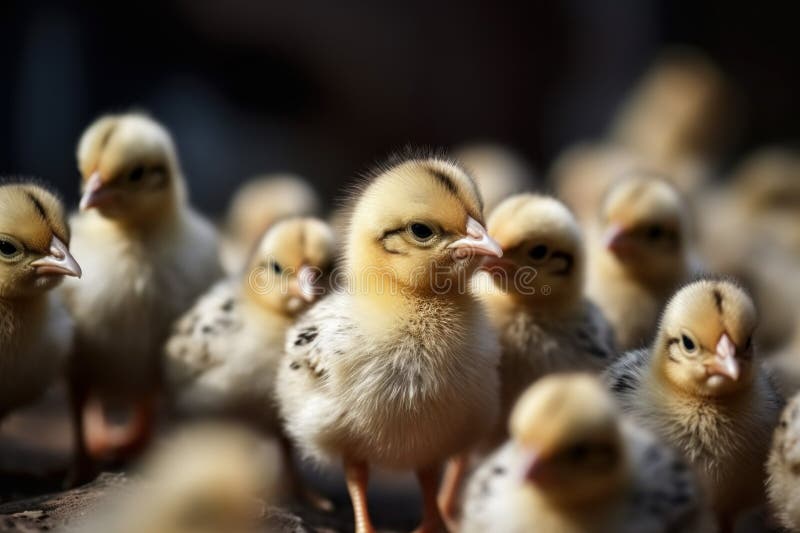 Farm Little Chickens. Generate Ai Stock Photo - Image of business ...