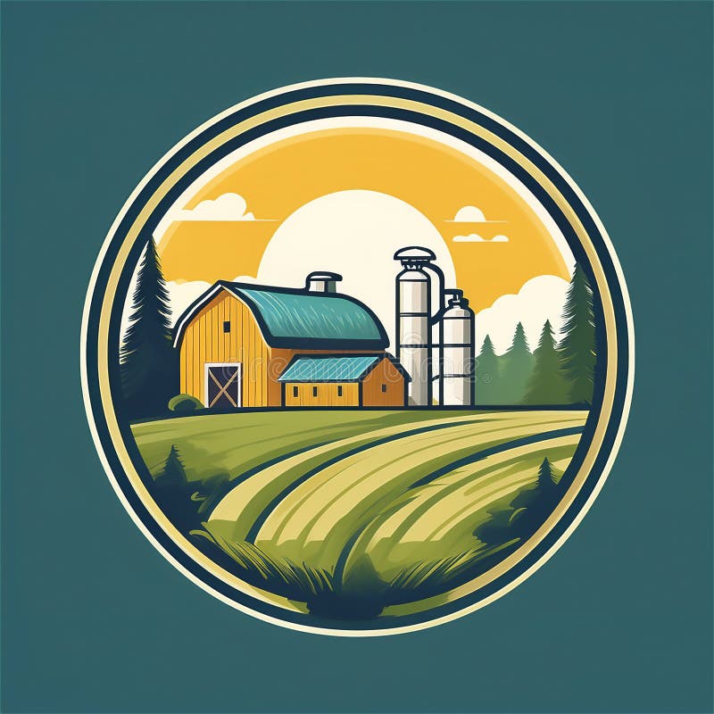 A Farm logo concept stock illustration. Illustration of farm - 327734560