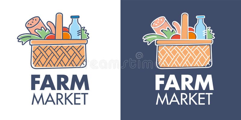 Farm Market. Stylish Design Stock Vector - Illustration of vector ...