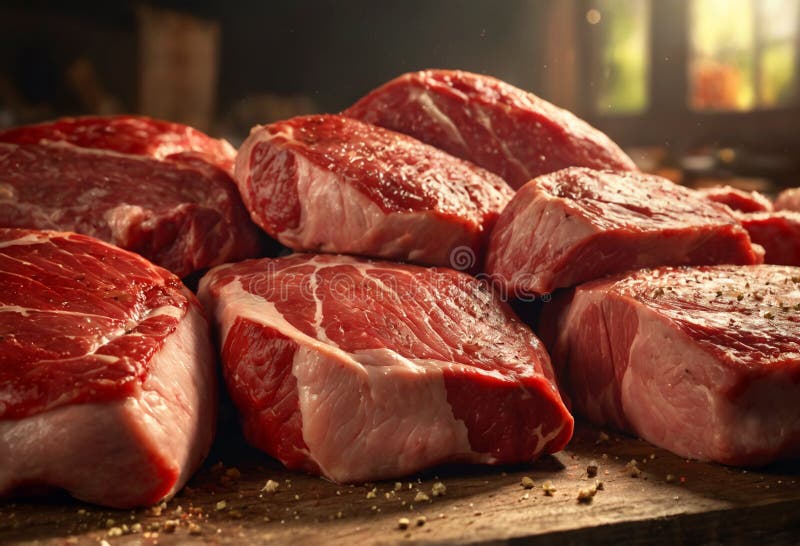 097 Farm Meat. Generative AI Stock Illustration - Illustration of ...