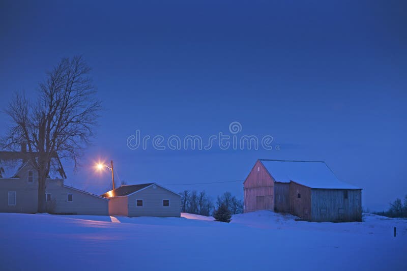 Farm at night stock photo. Image of buildings, farm - 299472172
