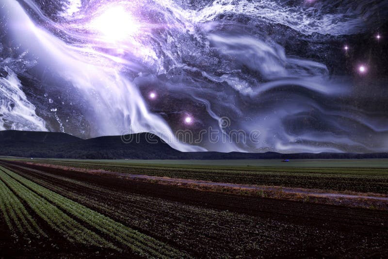 Farm Night Starscape stock photo. Image of heaven, astronomy - 70578796