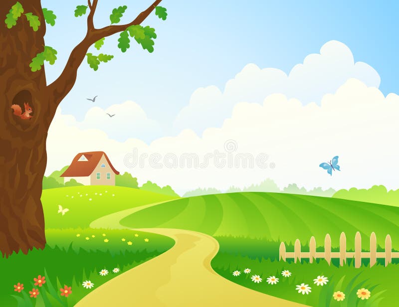 Farm pathway stock vector. Illustration of agriculture - 52812917