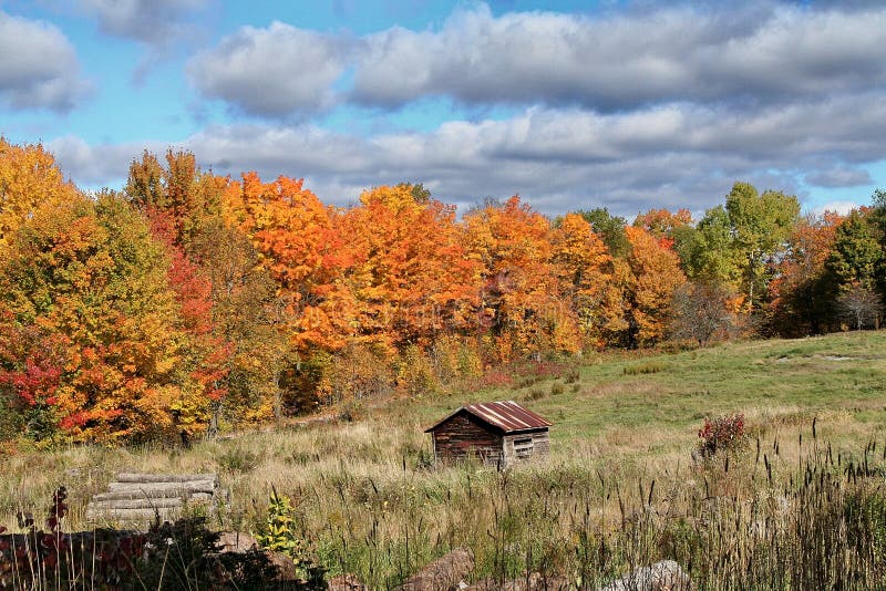 Farm in Quebec. Canada, North America. Stock Image - Image of natural ...
