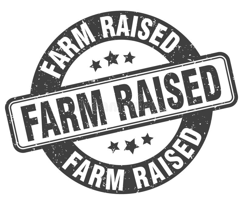 Farm Raised Stamp. Farm Raised Label. Round Grunge Sign Stock Vector ...