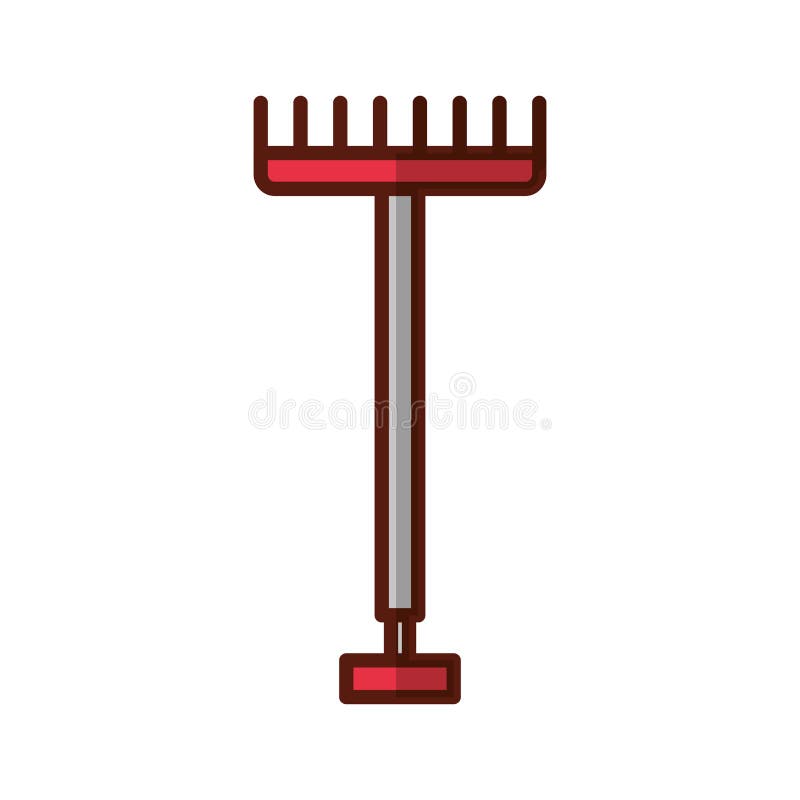Farm rake isolated icon stock vector. Illustration of rake - 95263288