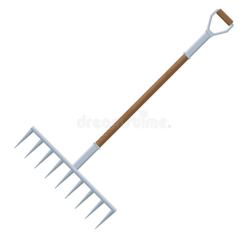 Farm rakes, icon stock vector. Illustration of farming - 261373857