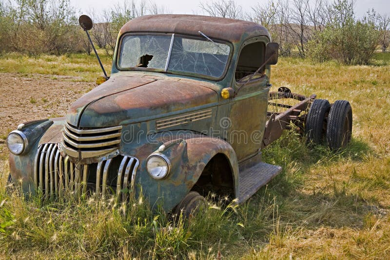 Old Vintage Farm Ranch Pickup Truck Pasture Rusted Jalopy Stock Image ...