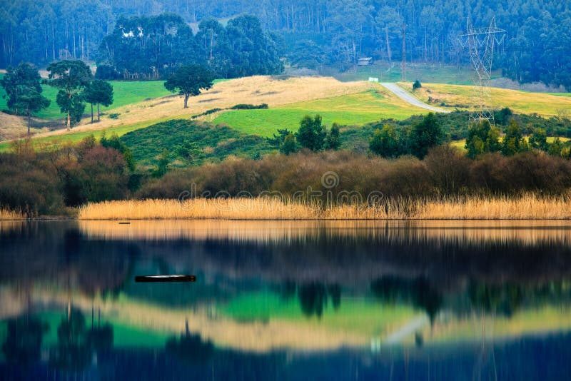 Farm and river stock image. Image of agriculture, farm - 15114771
