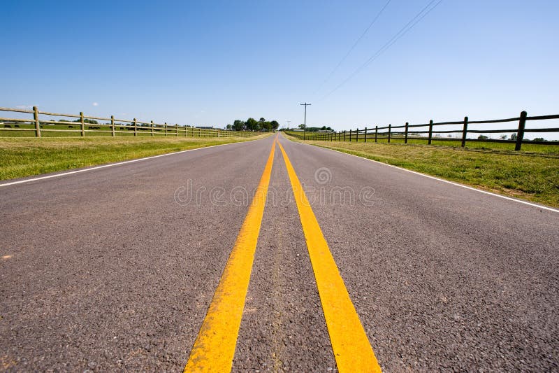Farm Road stock photo. Image of tarmac, scenic, blue, countryside - 5932402