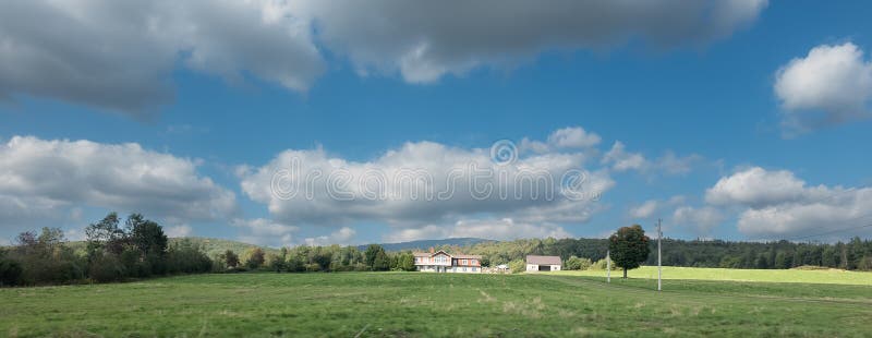 Farm on the Road in the Canadian Countryside Stock Photo - Image of ...