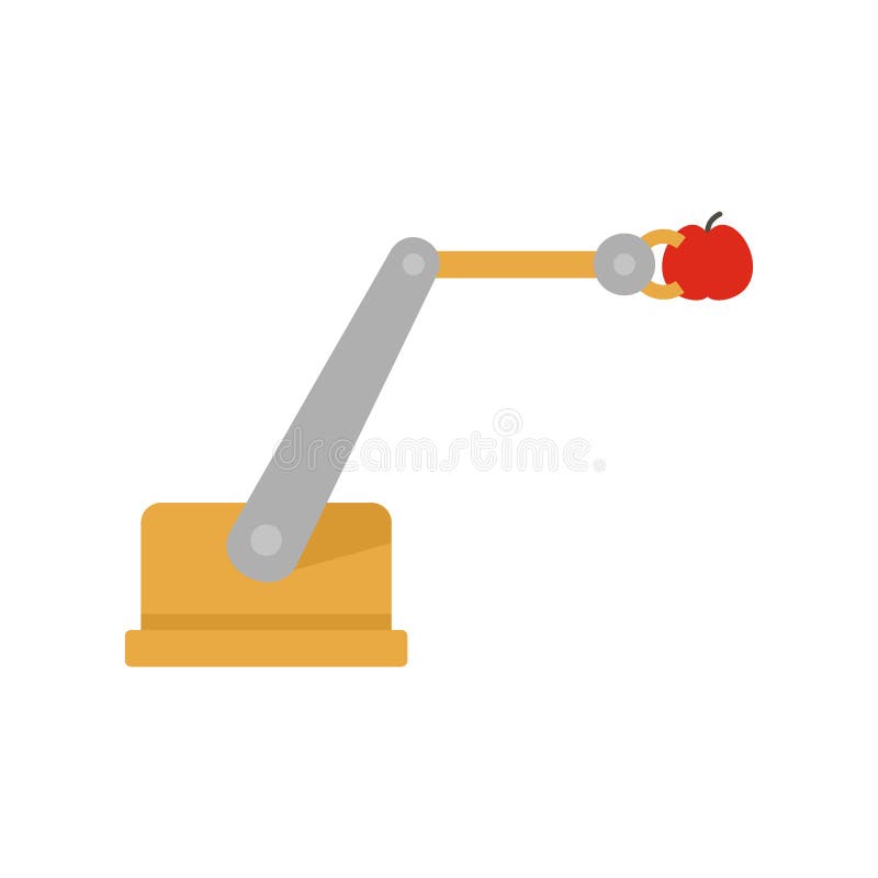Farm Robotic Smart Arm Icon Flat Isolated Vector Stock Illustration ...