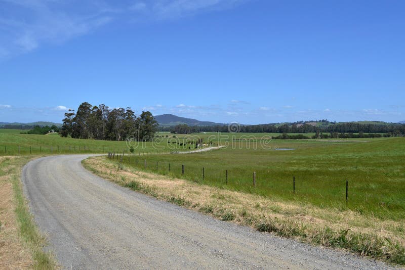 Farm`s Dirt Road stock photo. Image of fence, cloud, farm - 95395510