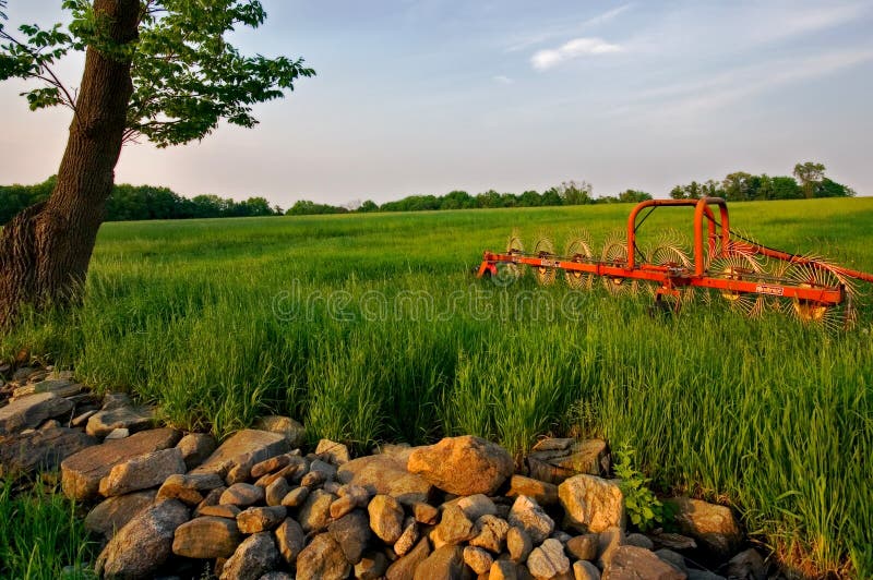 Farm Scene stock image. Image of harvest, golden, farmer - 5700753