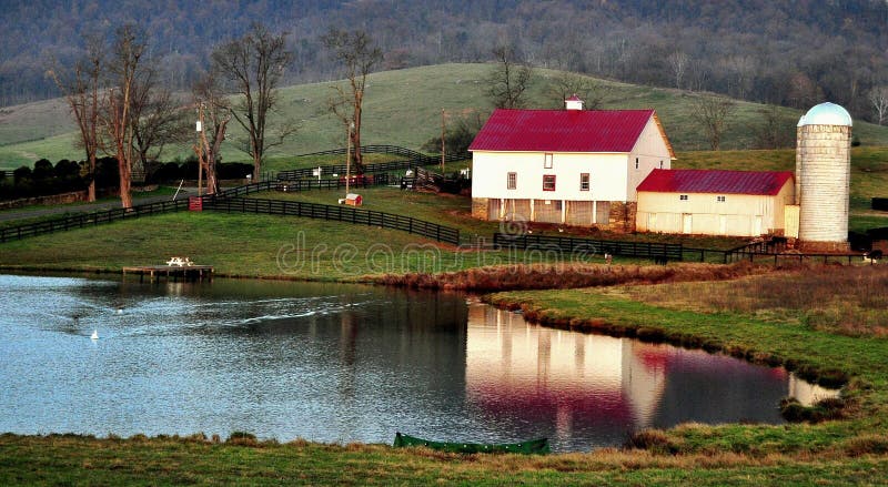 Farm stock image. Image of morning, virginia, rural, silo - 41566721