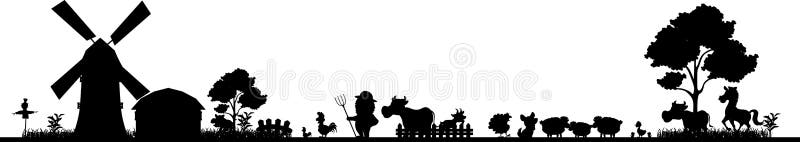 Farm Silhouette For You Design Stock Illustration - Image: 41086983