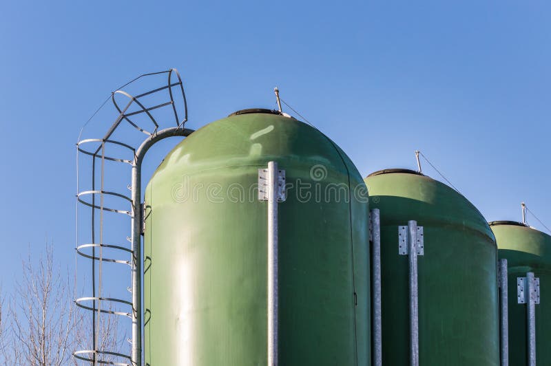 Farm Silos for Fish Farming Stock Photo - Image of blue, farm: 49050542